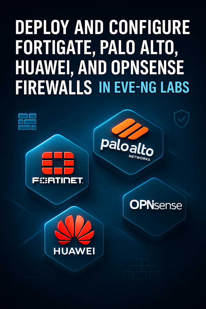 Deploy and configure fortigate palo alto huawei opnsense firewalls in eve ng lab by Obaid_jamil ...