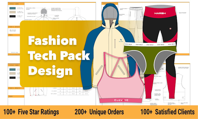 Create professional fashion tech packs by Nirmalchameera | Fiverr