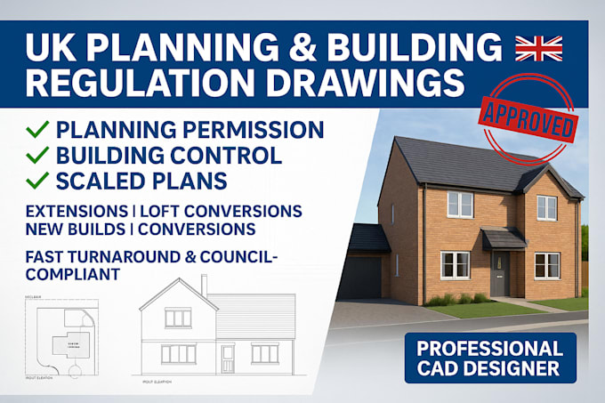 Create planning and building regulation drawings for uk planning ...