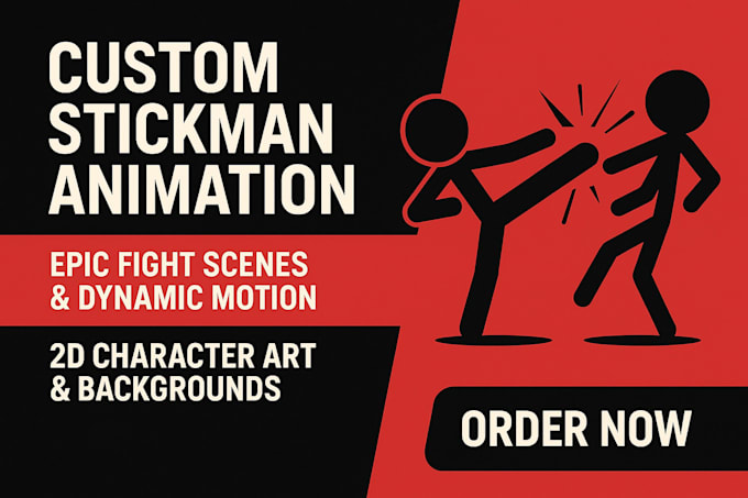 Do unique 2d stickman figure animation, 2d fighting stick figure ...