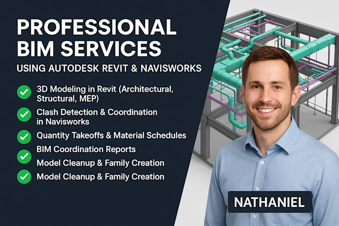 Do 3d revit bim modeling projects and navisworks clash detection by Nathanieljudy1 | Fiverr