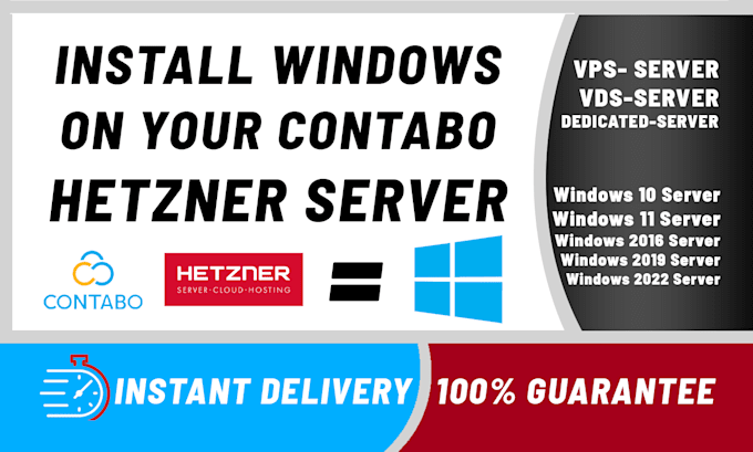 Setup windows on contabo and hetzner vps or vds server by Creativesufia | Fiverr