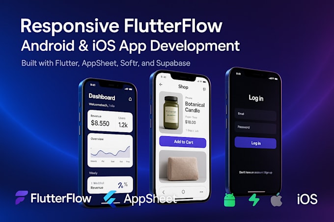 Do Responsive Flutterflow Mobile Android Ios App Appsheet Softr Supabase Flutter By Mosesig