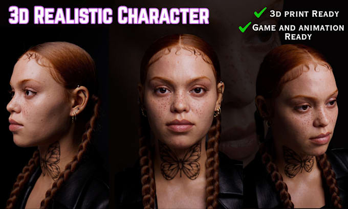 3d printing model design 3d realistic character 3d sculpting character ...