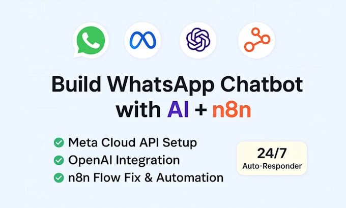 Setup whatsapp api chatbot automation meta cloud api n8n 360dialog twilio studio by Blossom_mary ...