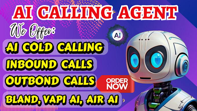 Ai calling agents, ai voice bot for inbound and outbound cold calling by Olushola8 | Fiverr
