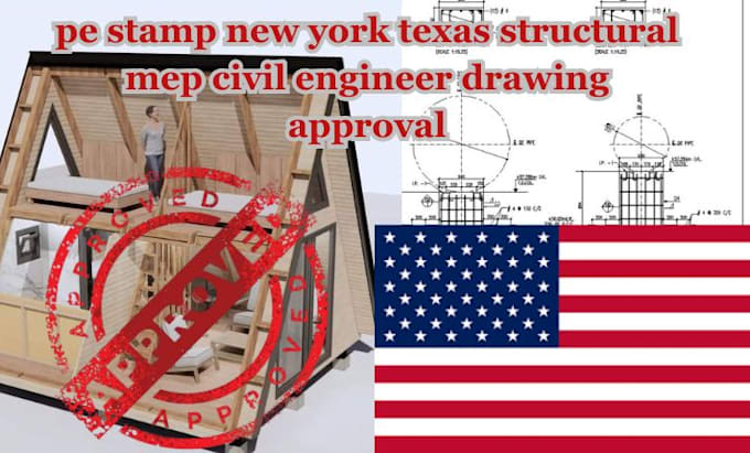 Pe stamped structural, mep, civil drawing ny stamp, tx pe stamp by ...