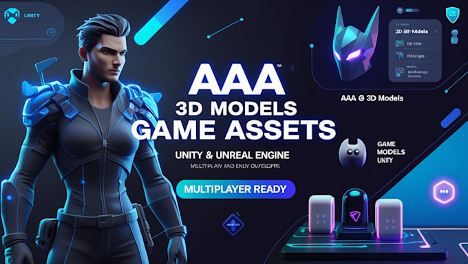 Aaa 3d game assets characters ui ux multiplayer games in unity or ...