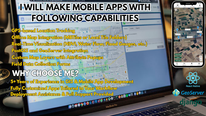 Create custom gis mobile apps for android and ios by Giswhiz | Fiverr
