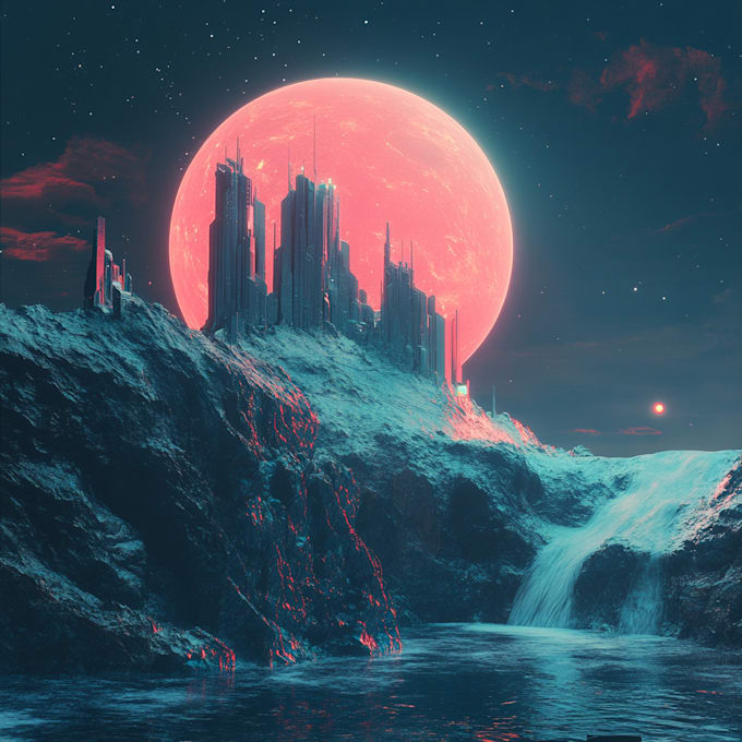 Draw sci fi illustration and sci fi art by Kristinlandj | Fiverr