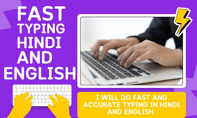 Do fast and accurate typing in hindi and english by Prameetbishnoi | Fiverr