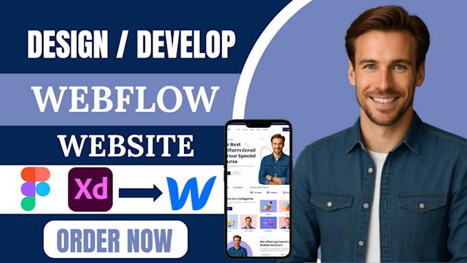 Design or develop, responsive webflow website from figma to webflow by Owenmaxdesign | Fiverr