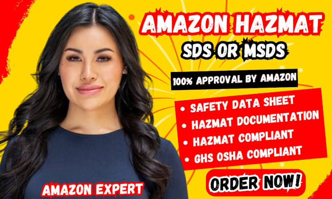 Create ghs osha compliant sds msds safety data sheet for amazon hazmat ...
