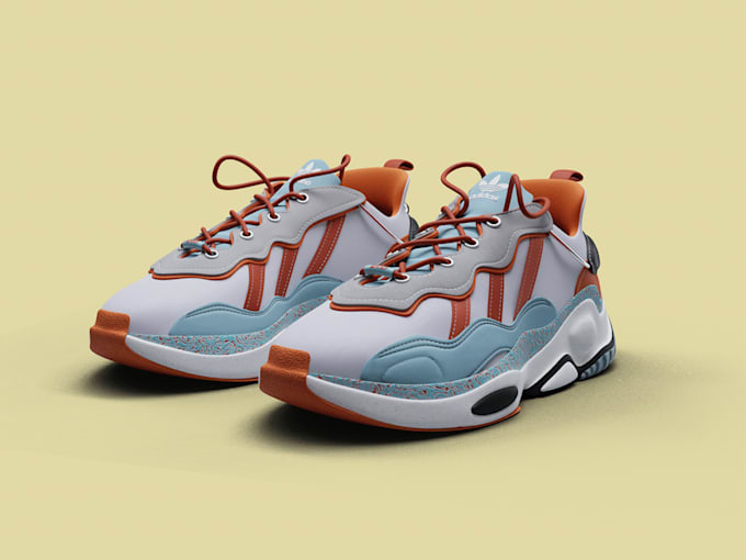 Create 3d footwear design animation, shoes, sneakers, heels, 3d textile ...