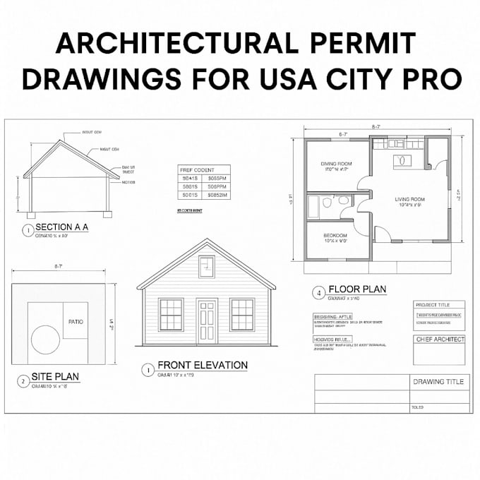 Create architecture permit drawings for us residential or commercial ...