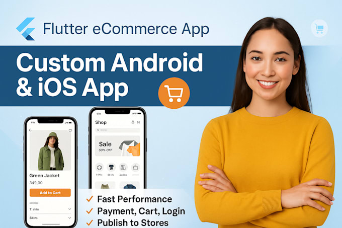 Create custom flutter ecommerce app, ios and android mobile app developer by Judas_12 | Fiverr