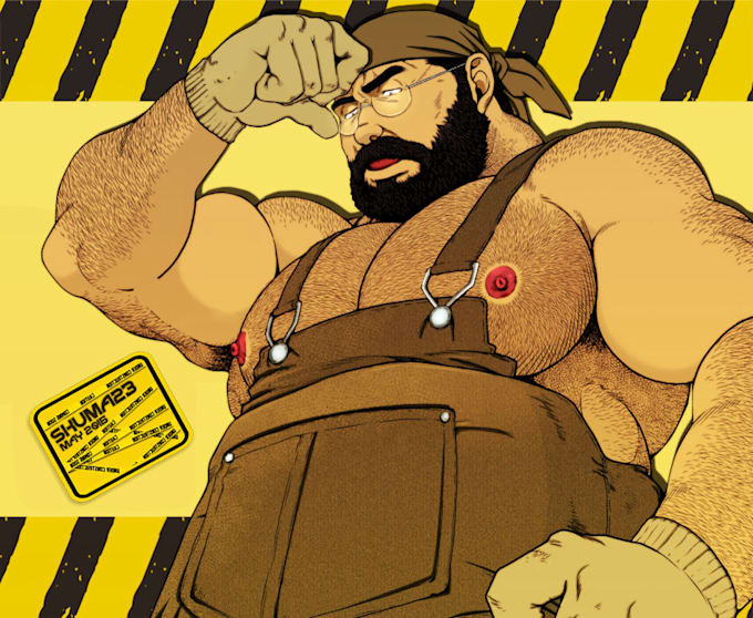 Draw bara, muscle men, fanarts, oc, sfw and nsfw art by Hollabrown | Fiverr