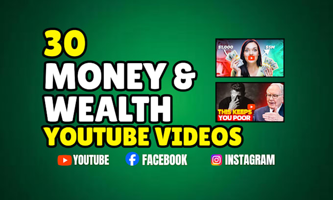 Provide 30 ready to upload faceless youtube videos on finance and ...
