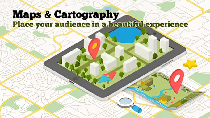 Draw a unique vector map illustration, site map, campground map, or an ...