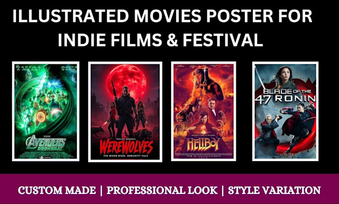 Illustrated movie poster for indie films and festivals by ...