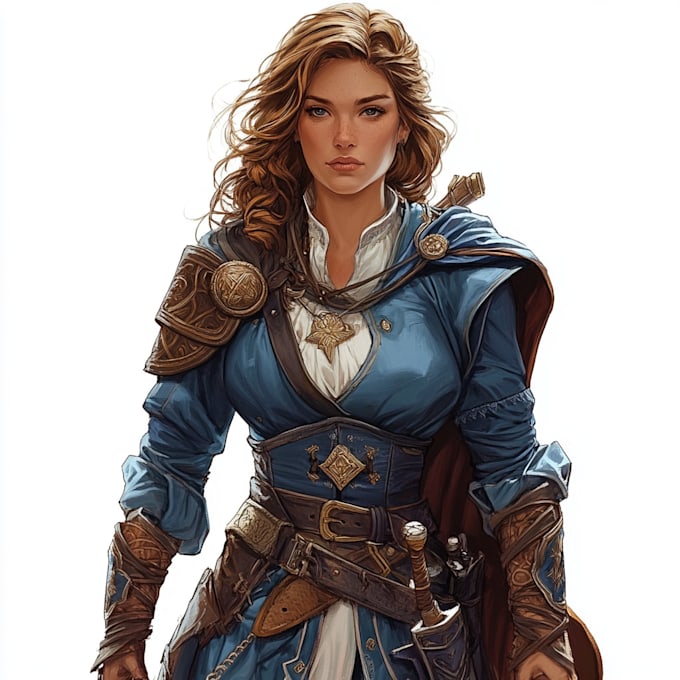 Do your dnd fantasy character design or similar concept art by Kasjikaf ...
