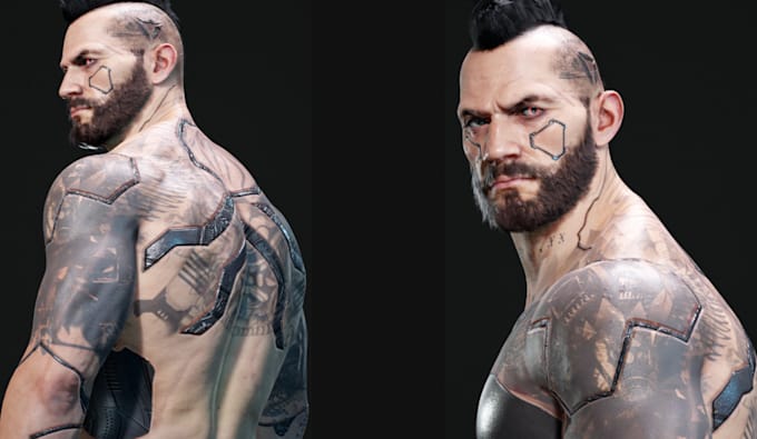 Ue5 3d nsfw male metahuman game character, cyberpunk, rig3d, fantasy,maya,zbrush by Caleblexh ...