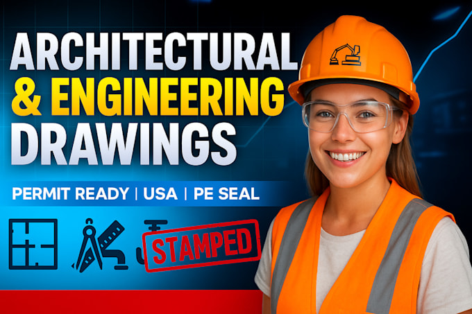 Draw, stamp architectural, structural, engineering mep 2d floor plan ...