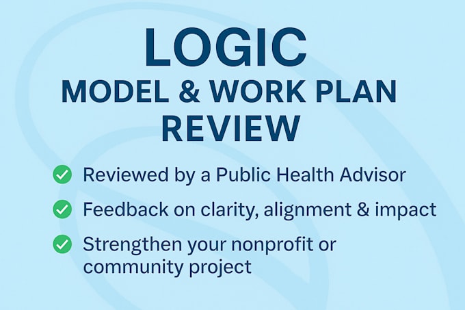 Revise your community program work plan or logic model by ...