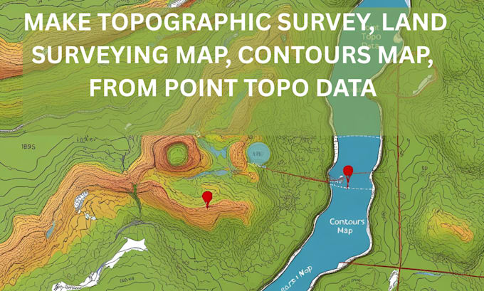 Make topographic survey, land surveying map, contours map, from point ...