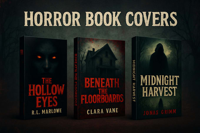 Design chilling horror book cover art kdp book paperback formatting ...