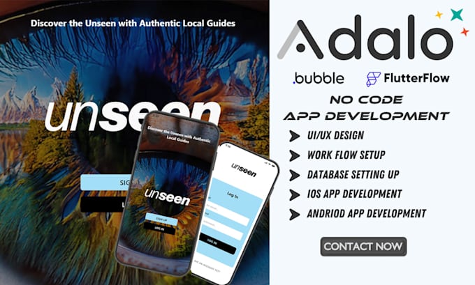 Design and develop custom mobile app using adalo, flutter flow or bubble io by Vic_visual001 ...