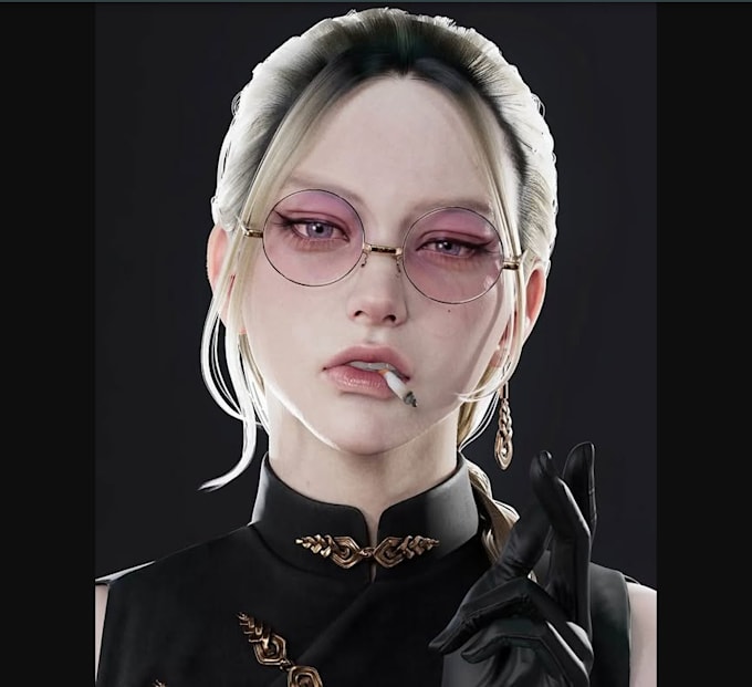 3d chatbot character modeling 3d metahuman avatar 3d realistic ...