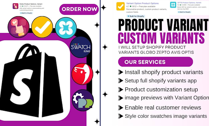 Setup shopify product variants globo zepto optis avis swatch king variant option by Shopifyapp ...