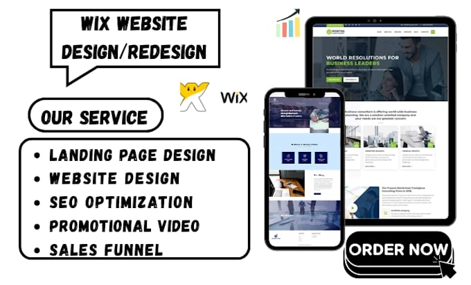 Redesign wix website design update, fix wix edit wix website new startup website by ...