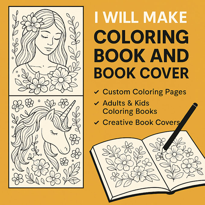 Make coloring book and book cover by Bald_winn | Fiverr