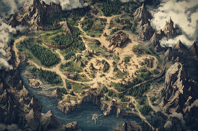 Design vector maps, event maps, fantasy festival maps by Connerclure ...