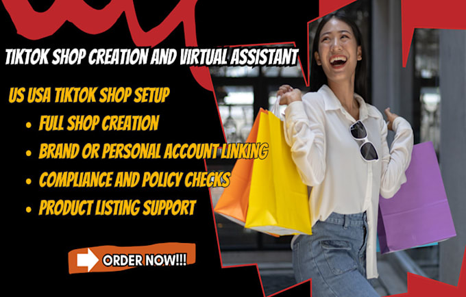 Do uk tiktok shop approval, usa tik tok shop setup, and tiktok virtual assistant by Techamo | Fiverr