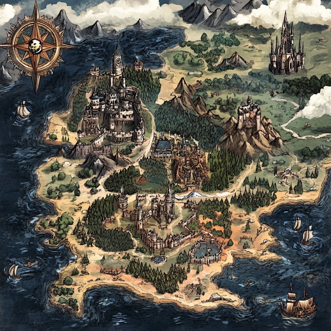 Design vector maps, event maps, fantasy festival maps by Mullinstones ...