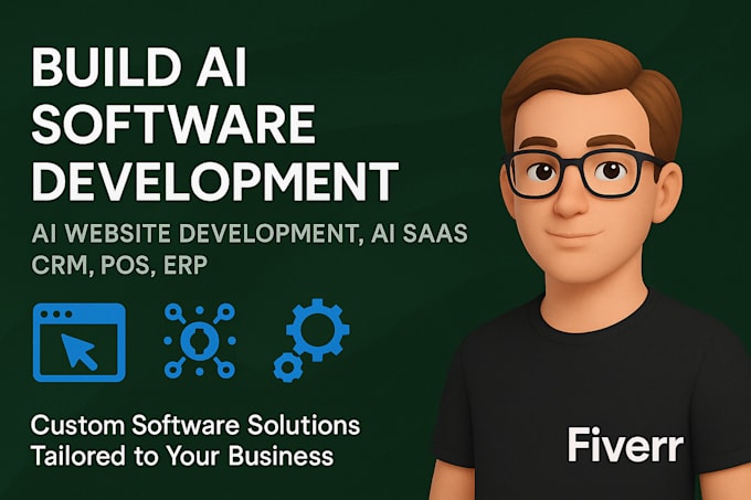 Build ai software development, ai website development, ai saas, crm, pos, erp by Softposhi | Fiverr