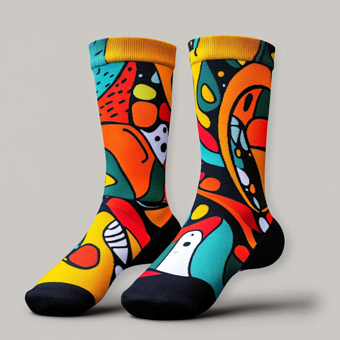 Make a custom and unique socks design art for you by Marioclarkl | Fiverr
