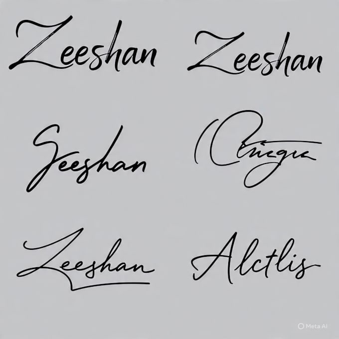 Design a professional handwritten signature by Zeeeshan995 | Fiverr