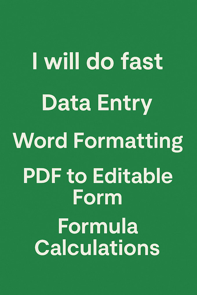 Convert pdf to editable excel, format word, and enter data by Arslanya0786 | Fiverr