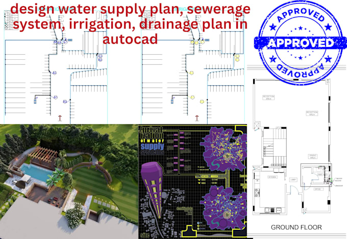 Design water supply plan, sewerage system, irrigation, drainage plan in ...
