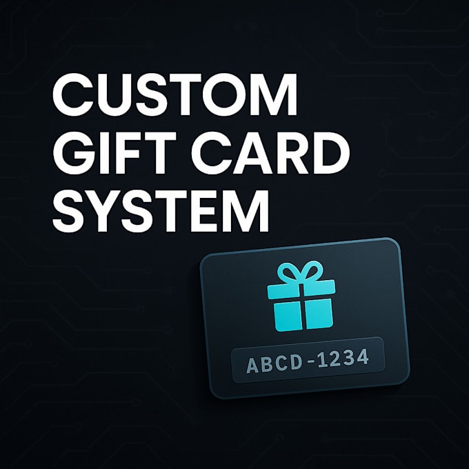 Build a custom gift card system for your website by Almirsh | Fiverr