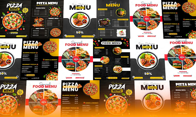 Design restaurant food menu, price list, digital flyer, bar or qr menu ...