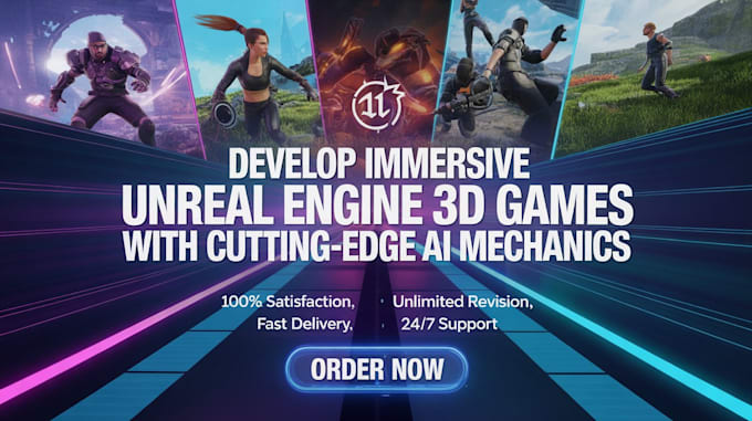 Develop unreal engine 3d games, mobile app with cutting edge ai mechanics by Blueprintwiz | Fiverr