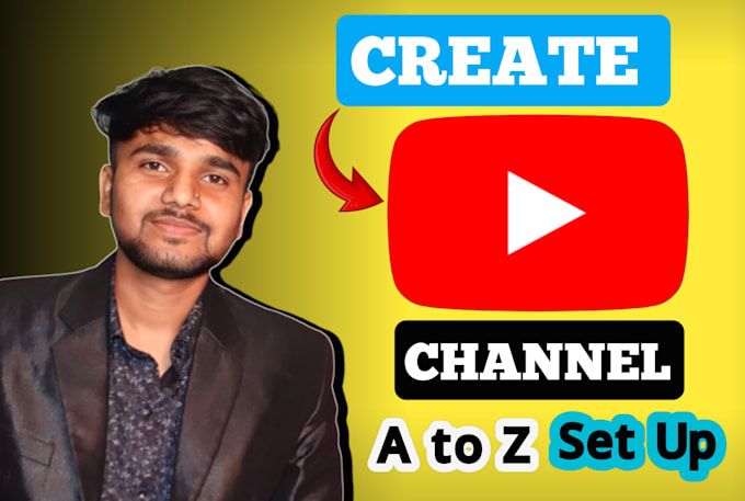 Create and full setup your youtube channel with logo, banner by ...