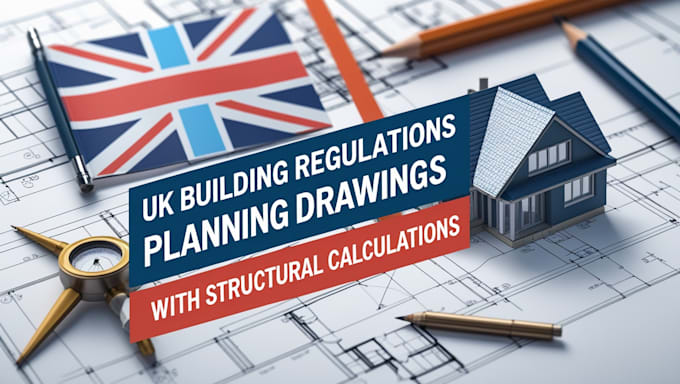 Provide uk building regulations and planning permission drawing with ...