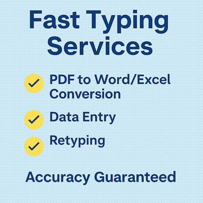 Fast typing data entry and pdf to word or excel conversion by Riyaz96980 | Fiverr