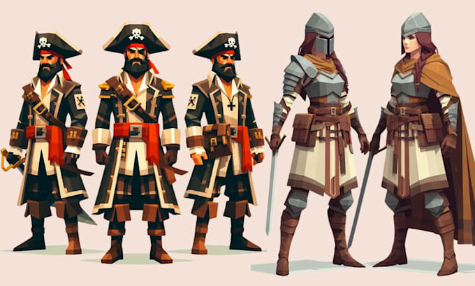 Model and rig amazing stylized low poly characters for games by Tony ...